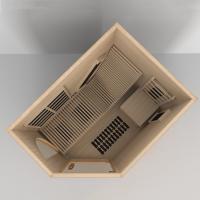 China Hemlock 1 Person Home Use Lay Down Bench Far Infrared Sauna With Complete Heat for sale