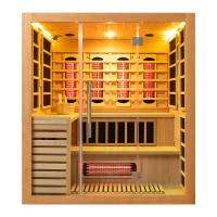 China Large Size Solid Wood 4 Person Indoor Infrared Steam Sauna For Home for sale