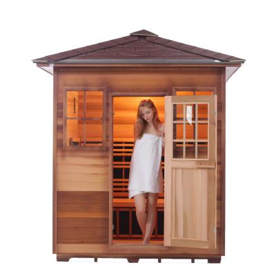China Traditional Canadian Hemlock 3 - 4 Person Dry Sauna Outdoor for sale
