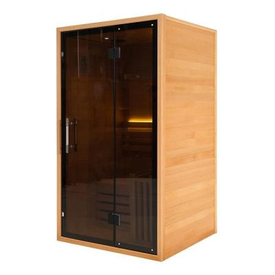 China 1750W Electric Stove Solid Wood Home Sauna Steam Room For 2 Person for sale