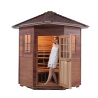 China Carbon Panel Red Cedar Wooden Outdoor Sauna Traditional for sale