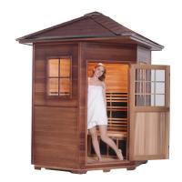 China Carbon Panel Red Cedar Wooden Outdoor Sauna Traditional for sale