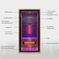 China Canadian Hemlock Wood Indoor Near Far Infrared Sauna Room For 1 Person for sale
