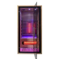 China Canadian Hemlock Wood Indoor Near Far Infrared Sauna Room For 1 Person for sale