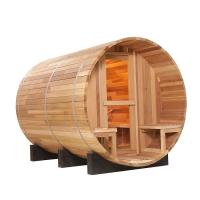 China OEM Solid Wood Red Cedar Outdoor Barrel Steam Sauna For Backyard for sale