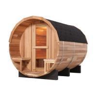 China OEM Solid Wood Red Cedar Outdoor Barrel Steam Sauna For Backyard for sale