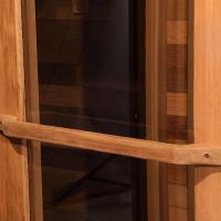 China Canadian Red Cedar Steam Wooden Cube Sauna Room Outdoor Traditional for sale