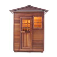 China Wood Infrared Carbon Heater Outdoor Dry Sauna For 3 - 4 Person for sale