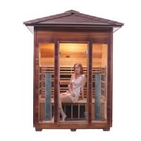 China Carbon Panel Heater Outdoor Dry Sauna Canadian Hemlock for sale