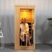 China 1 Person Indoor Mini Wooden Full Spectrum Dry Sauna Room With Low EMF for sale