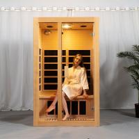 China Solid Wood Home Small Near Middle Far Infrared Sauna Room For 2 People for sale