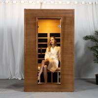 China Indoor Solid Wood Carbon Panel Heater Far Infrared Sauna Room For 2 Person for sale