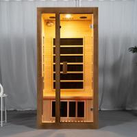 China Full Spectrum And Carbon Panel Heater 2 Person Wooden Sauna Room Indoor for sale