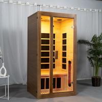 China Full Spectrum And Carbon Panel Heater 2 Person Wooden Sauna Room Indoor for sale