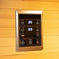 China Full Spectrum And Carbon Panel Heater 2 Person Wooden Sauna Room Indoor for sale