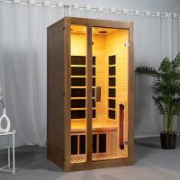 China Hemlock Wood Indoor Home Full Spectrum Sauna 2 Person Size OEM Acceptable for sale