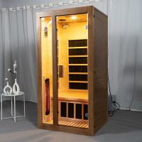 China Hemlock Wood Indoor Home Full Spectrum Sauna 2 Person Size OEM Acceptable for sale