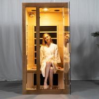 China Hemlock Wood Indoor Home Full Spectrum Sauna 2 Person Size OEM Acceptable for sale