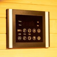 China Home Hemlock Wood Carbon Fiber Heating Far Infrared Sauna Cabin 2 Person for sale