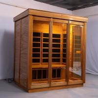 China 4 Person Indoor Solid Wood Carbon Far Infrared Sauna Room With Glass Door for sale