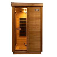 China Canadian Red Cedar Wooden Infrared 4 Person Sauna Room For Home Indoor for sale