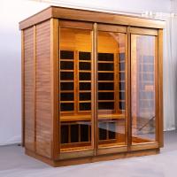 China Canadian Red Cedar Wooden Infrared 4 Person Sauna Room For Home Indoor for sale