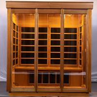 China Canadian Red Cedar Wooden Infrared 4 Person Sauna Room For Home Indoor for sale