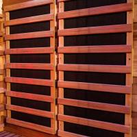 China Canadian Red Cedar Full Spectrum 3 Person Dry Wooden Sauna Room Indoor for sale