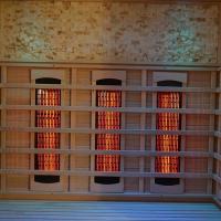 China Canadian Hemlock Full Spectrum Dry Wooden Indoor Sauna Room 3 Person for sale