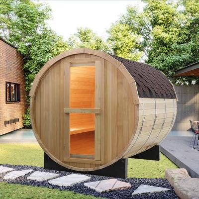 China Traditional Stove Heater Solid Wood Outdoor Barrel Sauna Room Support OEM for sale