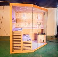 China Electric Stove Heater Wooden Steam Sauna Luxury Indoor Corner Design for sale