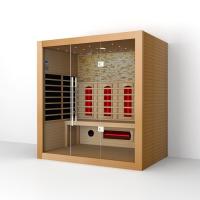 China Full Spectrum And Carbon Heater Wooden Indoor Dry Sauna 4 People Size for sale