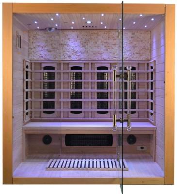 China Full Spectrum And Carbon Heater Wooden Indoor Dry Sauna 4 People Size for sale