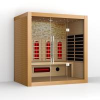 China Full Spectrum And Carbon Heater Wooden Indoor Dry Sauna 4 People Size for sale