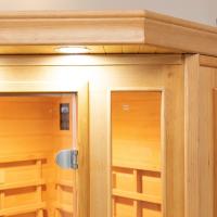 China Red Cedar Wood Indoor Ceramic Heater Infrared Sauna Room Modern Design for sale