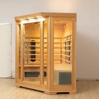 China Red Cedar Wood Indoor Ceramic Heater Infrared Sauna Room Modern Design for sale