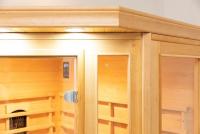 China Canadian Hemlock Living Room Corner Infrared Sauna Room 3 ~ 4 Person Use for sale