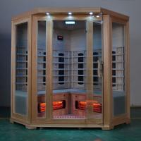 China Canadian Hemlock Living Room Corner Infrared Sauna Room 3 ~ 4 Person Use for sale