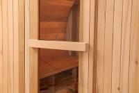 China Outdoor Solid Wood Red Cedar Dry Steam Barrel Sauna With 6KW Stove for sale