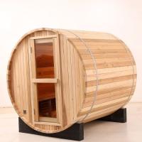 China Solid Wood Traditional Heater Barrel Outdoor Steam Sauna 8 Person for sale