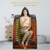 China 1050W Home Full Body 1 Person Size Portable Infrared Sauna With Hat for sale