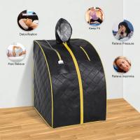 China 1050W Home Full Body 1 Person Size Portable Infrared Sauna With Hat for sale