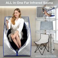 China Portable Far Infrared Sauna With Heating Foot Pad And Foldable Reinforced Chair for sale