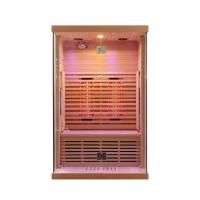 China Full Spectrum And Carbon Heater Solid Wood 2 Person Infrared Sauna For Home for sale