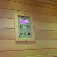China Full Spectrum And Carbon Heater Solid Wood 2 Person Infrared Sauna For Home for sale
