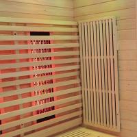 China Full Spectrum And Carbon Heater Solid Wood 2 Person Infrared Sauna For Home for sale