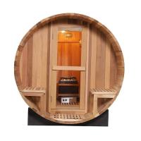 China Canadian Red Cedar Wood Traditional Steam Barrel Outdoor Sauna Support OEM ODM for sale