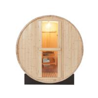 China Hemlock Wood Home Commerical Outdoor Tradtional Steam Barrel Sauna 6 Person for sale