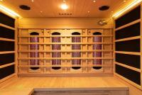 China Full Spectrum And Carbon Heater Indoor Near Far Infrared Sauna Room With Table Rack for sale
