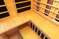 China Full Spectrum And Carbon Heater Indoor Near Far Infrared Sauna Room With Table Rack for sale